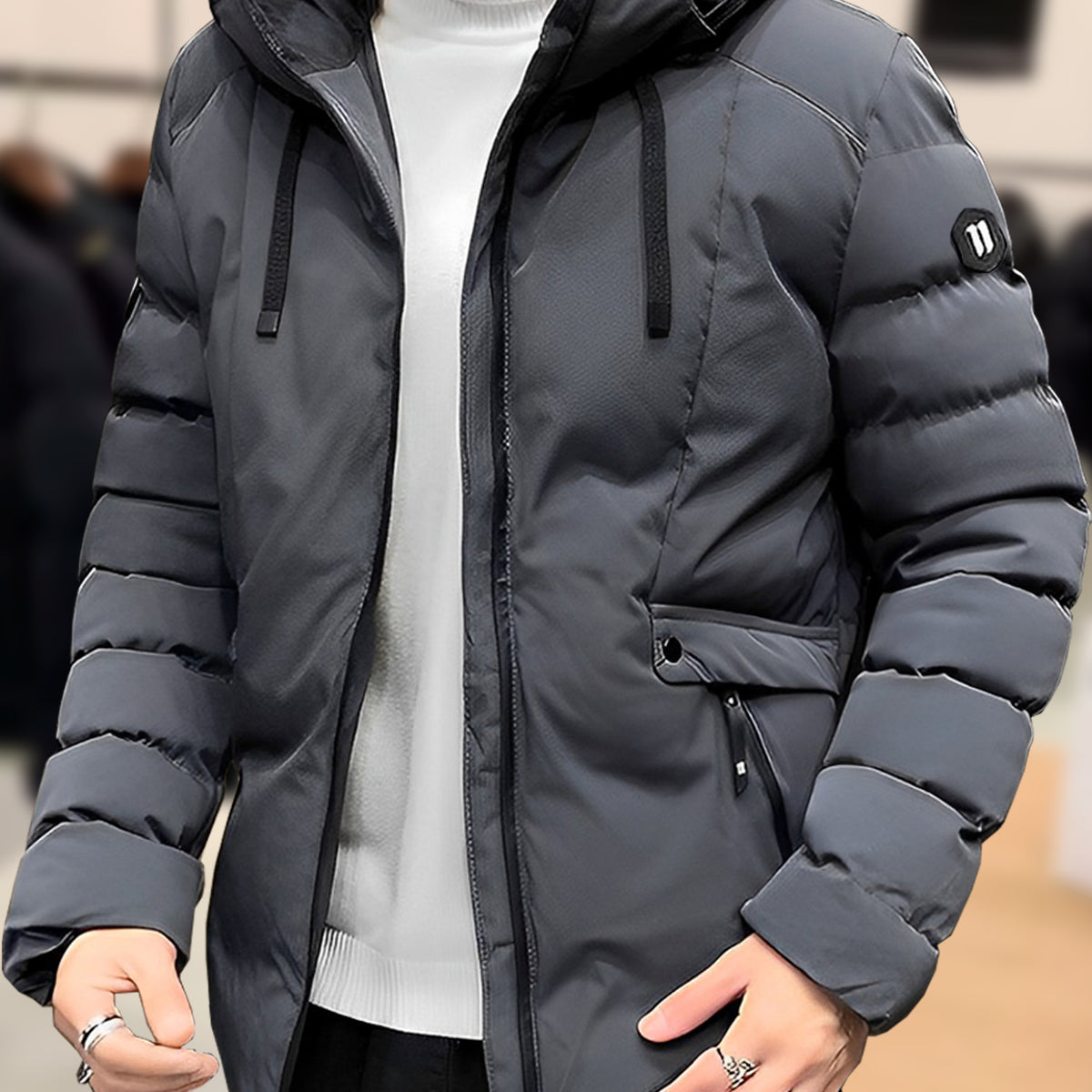 Chamarra De Invierno Para Hombre Elegante Capucha – Shendy Vendy